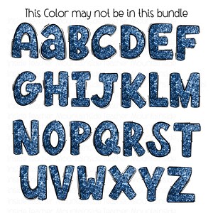 Glitter Doodle Alphabet PNG Doodle Sublimation Alpha Set Design PNG ...
