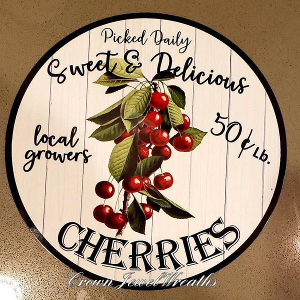 Cherries Sign - Etsy