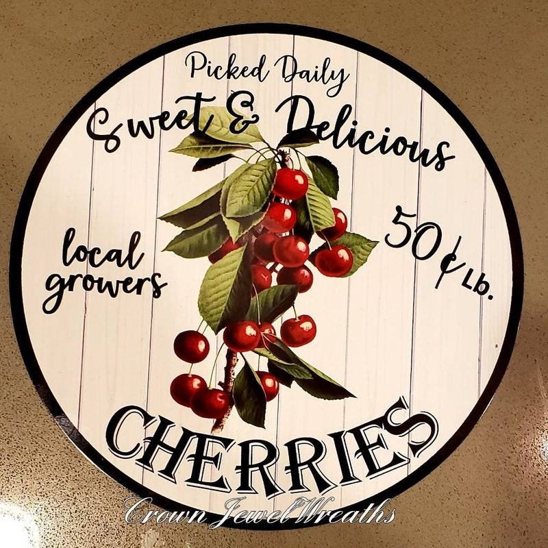 Cherries Sign - Etsy