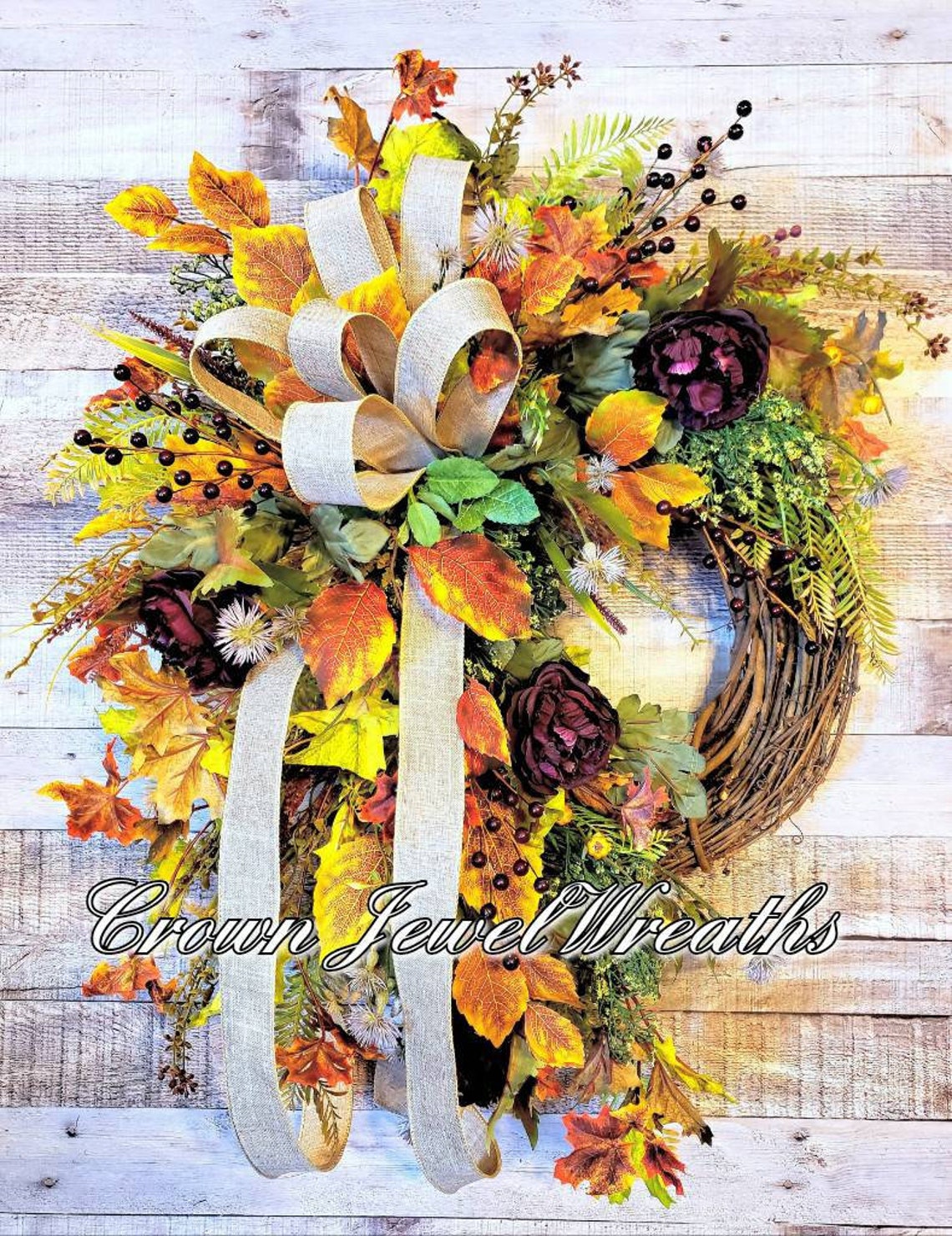 Fall Grapevine Wreath Harvest Wreath Fall Wreath Fall Door - Etsy