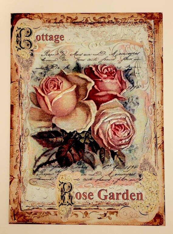 Beautiful Vintage Rose Garden Wreath Sign. Sign for Door | Etsy