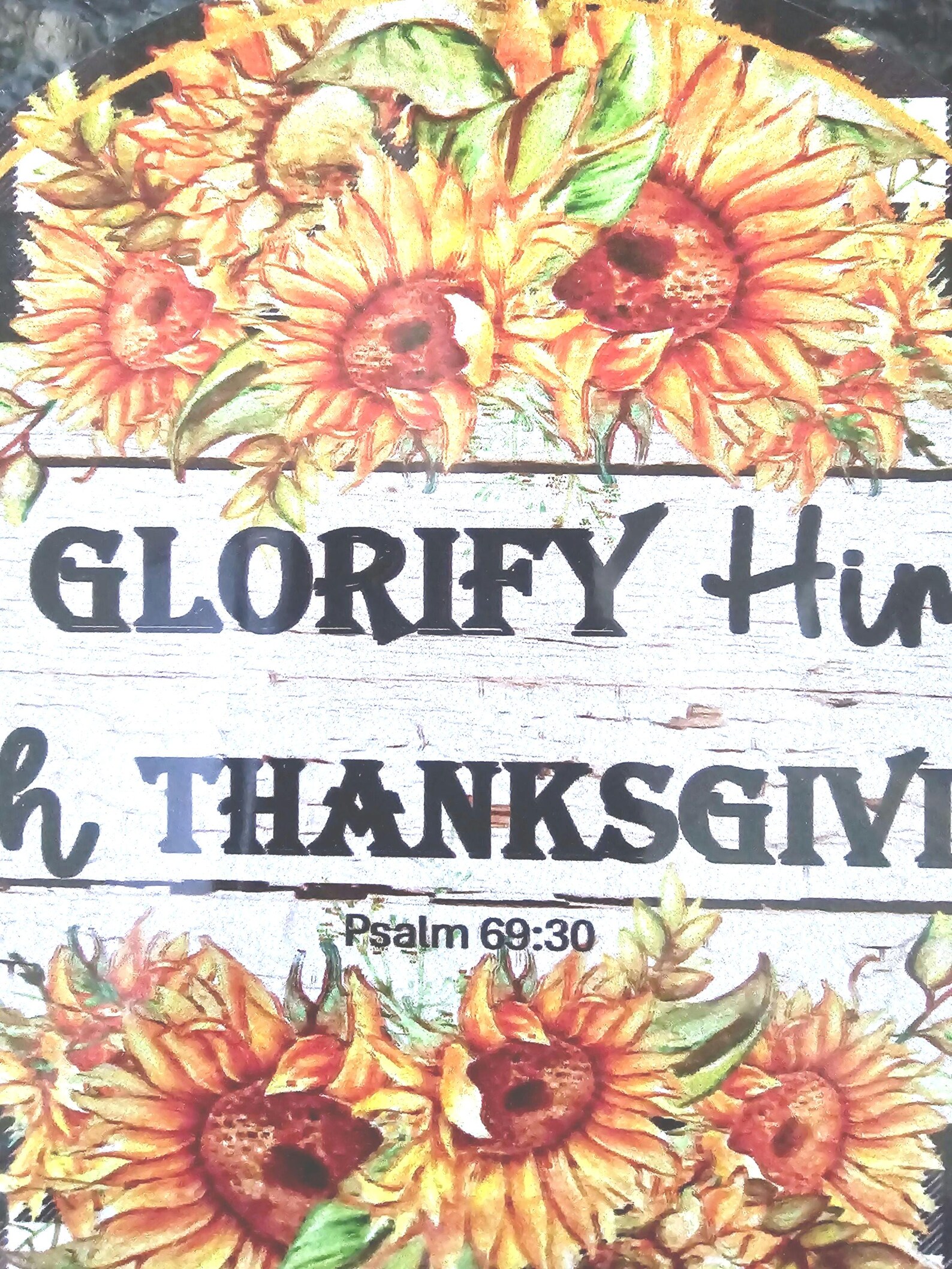 Christian Fall Wreath Sign, Sunflower Thanksgiving Decor - Etsy