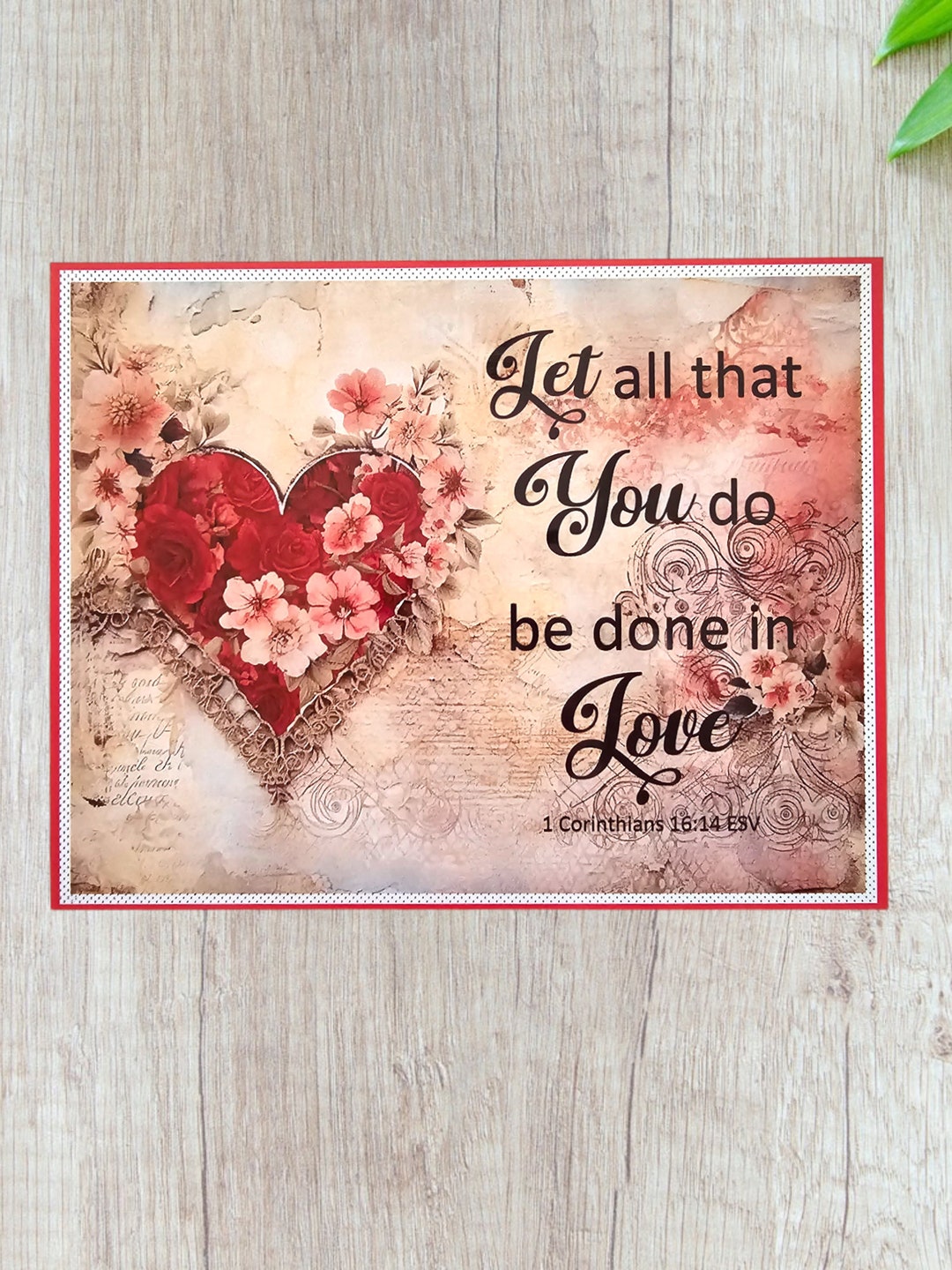 Victorian Floral Heart Wreath Sign, Faith-based Valentine's Decor - Etsy