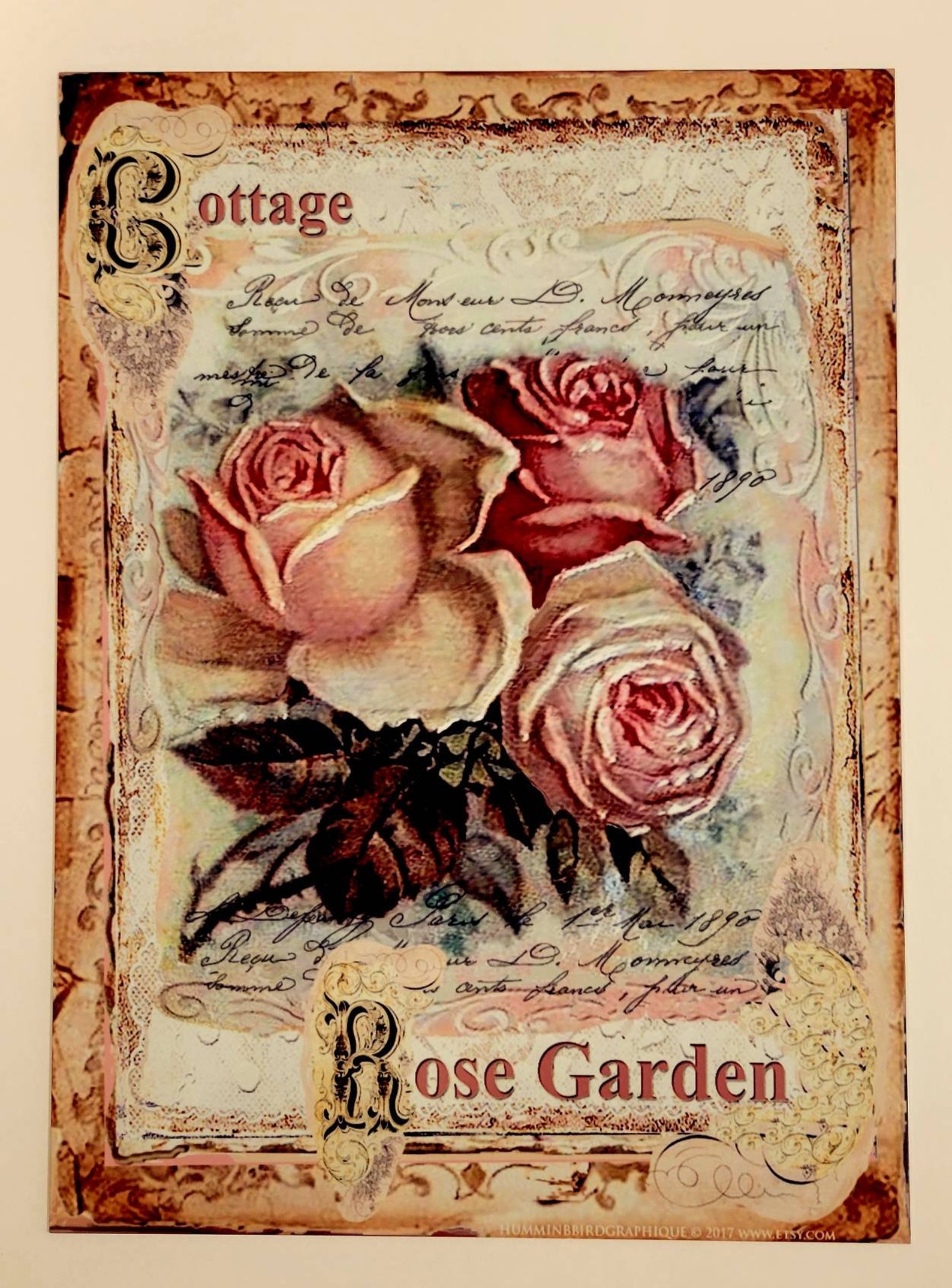 Beautiful Vintage Rose Garden Wreath Sign. Sign for Door - Etsy