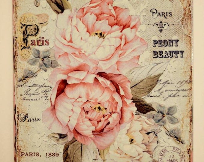 Vintage Pink Peony Wreath Sign. Sign for Door Wreath - Etsy