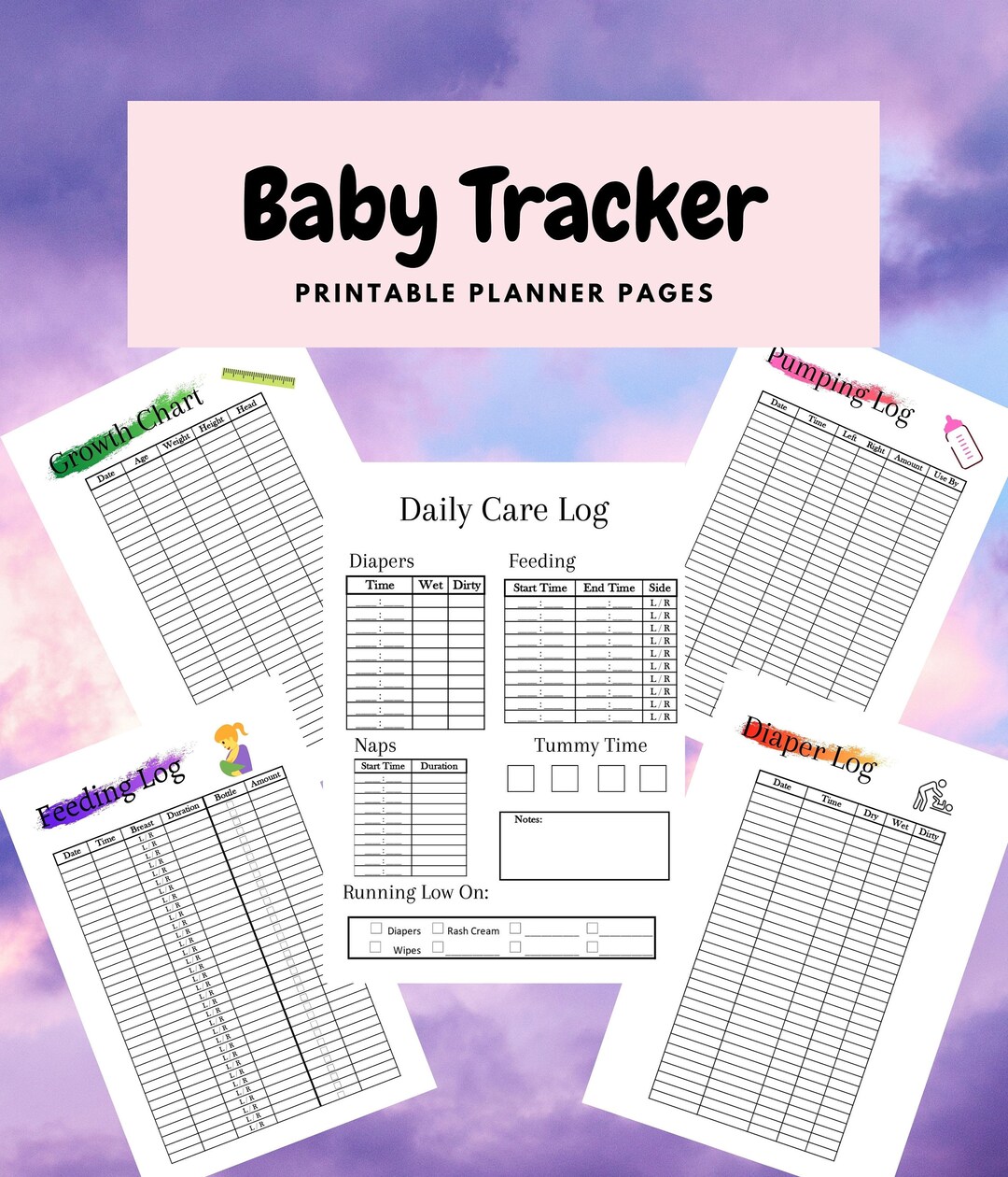 Baby Tracker Printables - Etsy