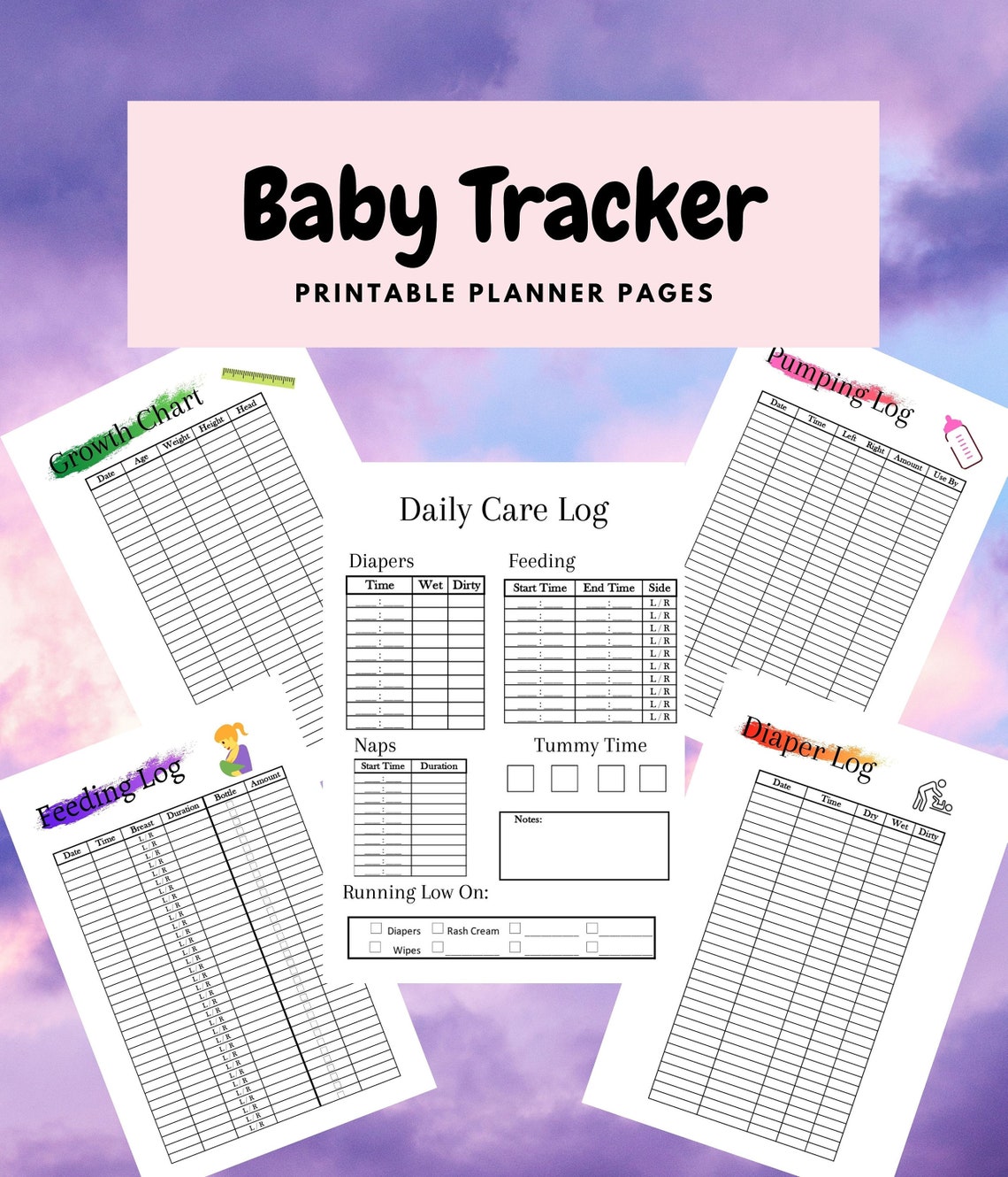 Baby Tracker Printables - Etsy