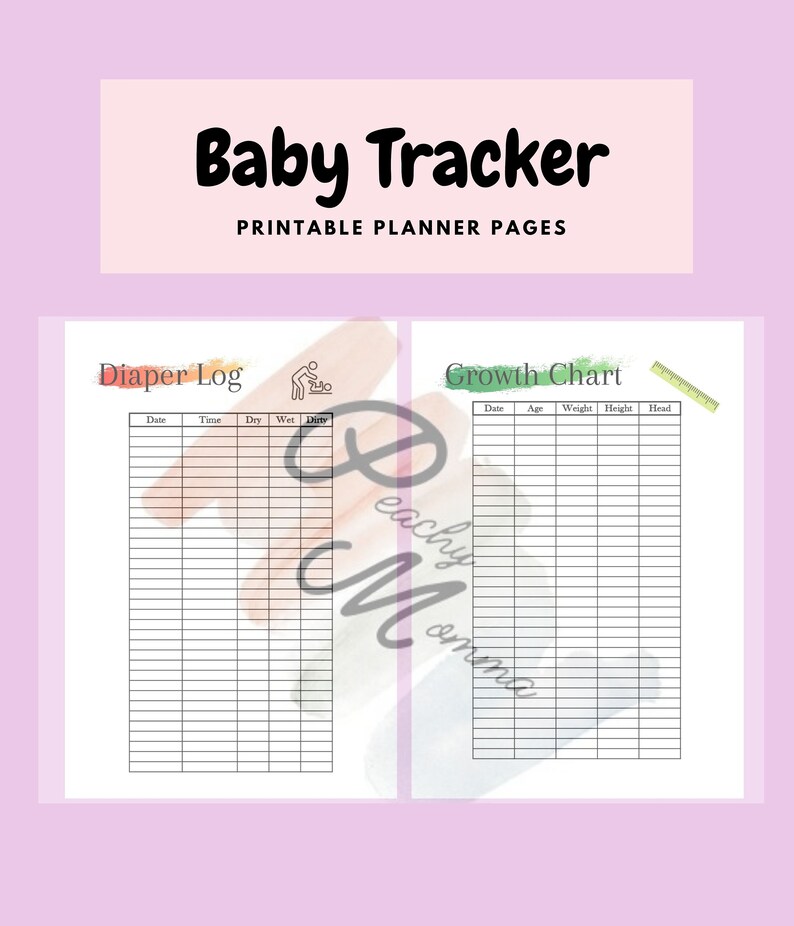 Baby Tracker Printables - Etsy