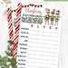 Christmas Scattergories Game, Elves Christmas Party Game. Red White ...