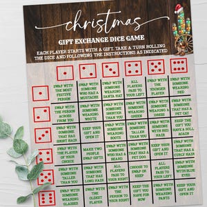 Western Christmas Gift Exchange Dice Game Christmas Country Roll the ...