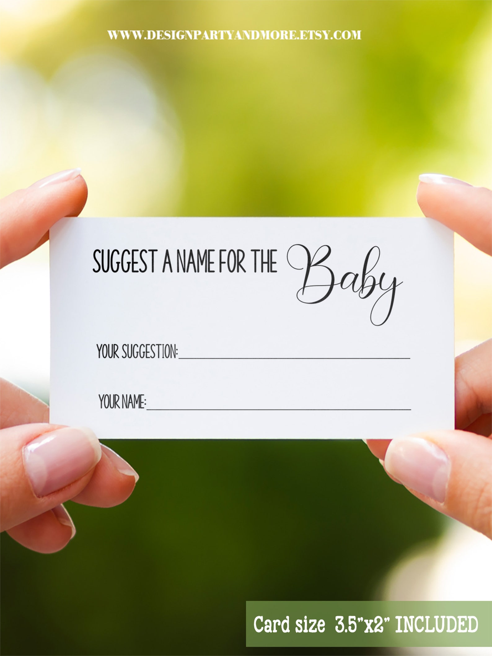 Suggest a Name for the Baby, Minimalist Baby Shower, Suggest a Name ...