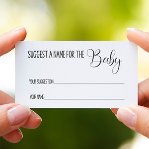 Suggest a Name for the Baby, Minimalist Baby Shower, Suggest a Name ...