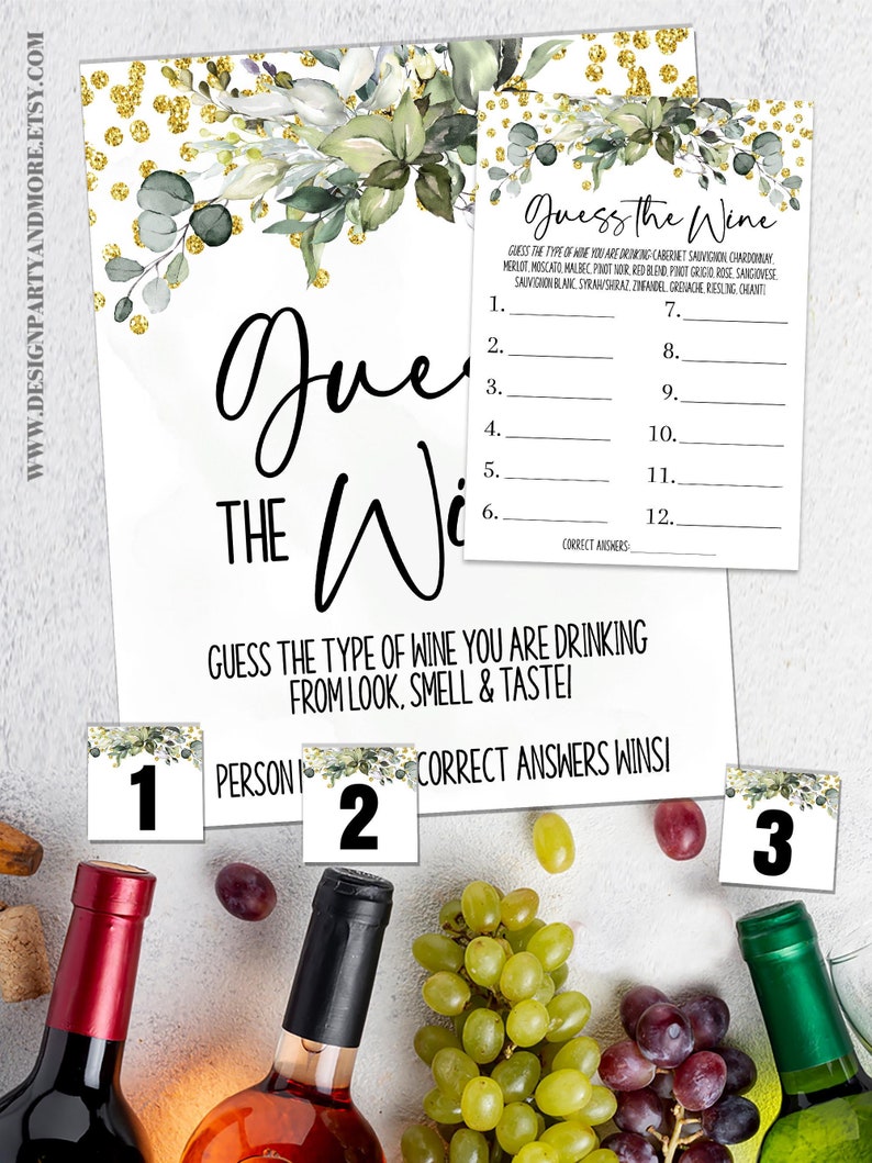 Guess the Wine Couples Shower Game, Pink Flowers Boho Country Western ...