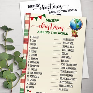 Christmas Around the World Game, Vintage Santa Christmas Family Party ...