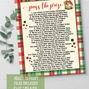 Christmas Pass the Prize Game, Pass the Gift Christmas Game Vintage ...