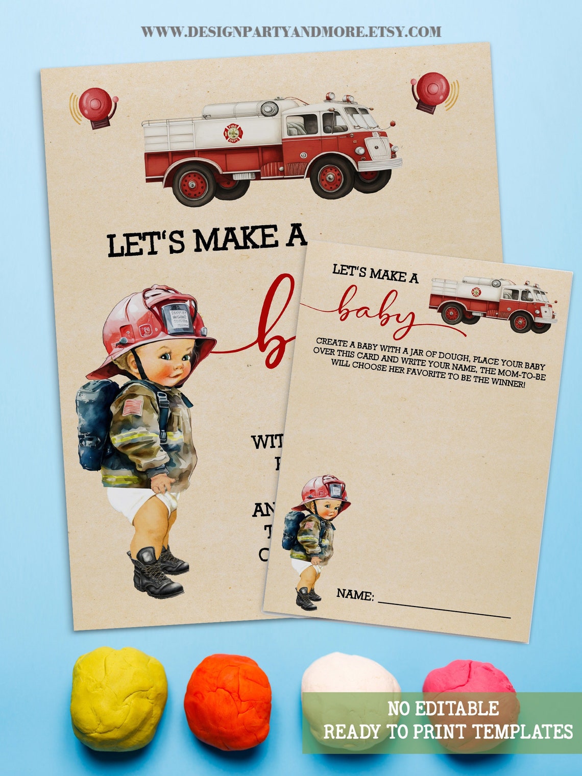 Little Firefighter Let's Make a Baby Game, Create a Baby With Dough ...