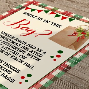 Christmas Guess What is in the Bag Game, Vintage Santa Christmas ...