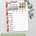 Christmas Scattergories Game, Elves Christmas Party Game. Red White ...