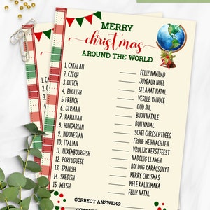 Christmas Around the World Game, Vintage Santa Christmas Family Party ...