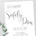 Guess How Many Safety Pins Game, Simple Baby Shower Game, Minimalist ...