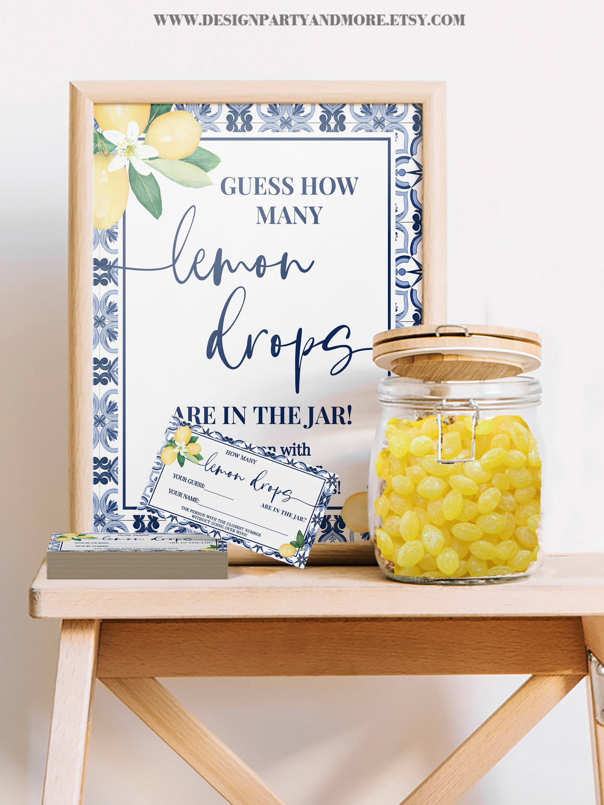 How Many Lemons Drops Bridal Shower Game, Blue Mediterranean Lemons ...