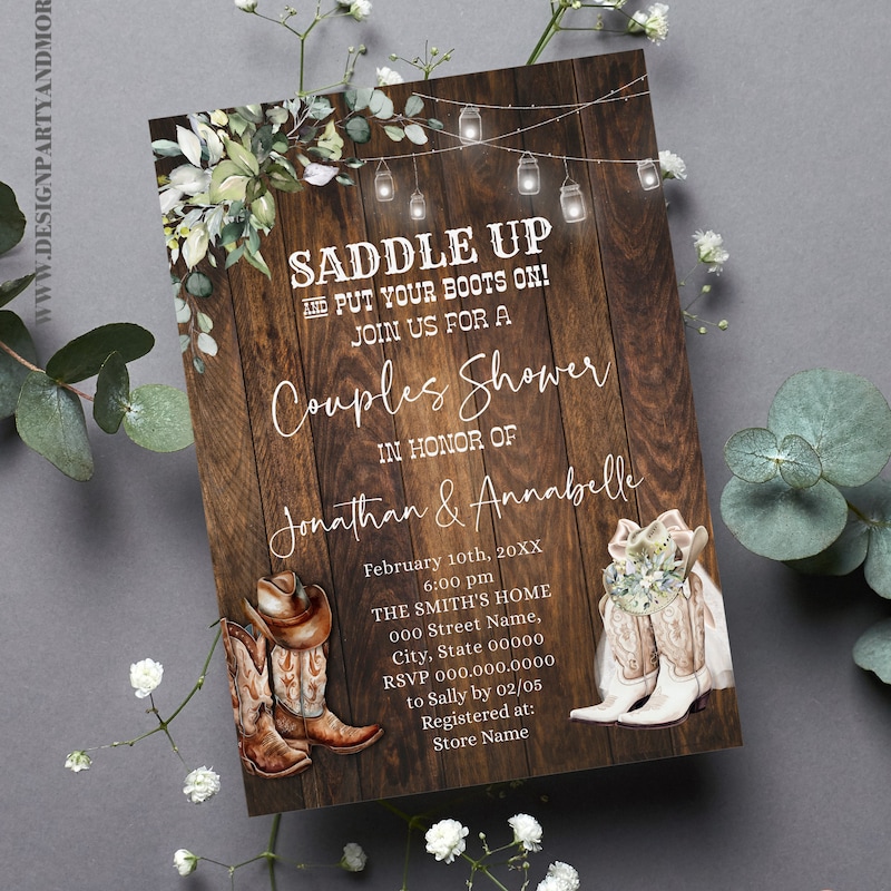 Western Wedding Invitations - Etsy