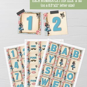 66 Editable Wonderland Baby Shower Games, Alice in Wonderland, Baby ...