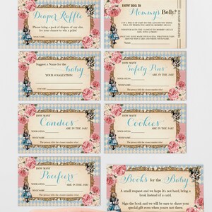 66 Editable Wonderland Baby Shower Games, Alice in Wonderland, Baby ...