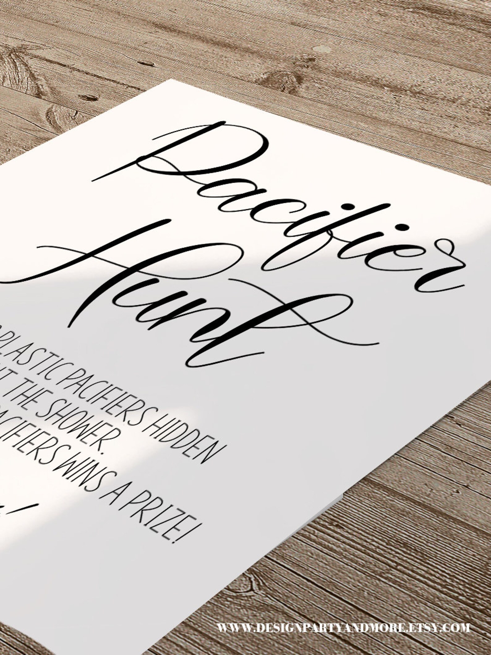 Pacifier Hunt Game, Minimalist Baby Shower Game, Find the Pacifiers ...