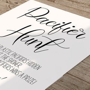 Pacifier Hunt Game, Minimalist Baby Shower Game, Find the Pacifiers ...