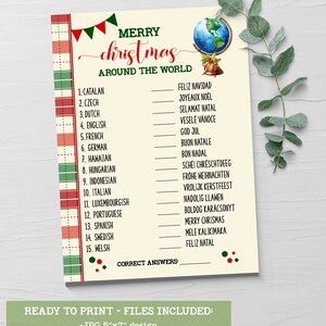 Christmas Around the World Game, Vintage Santa Christmas Family Party ...