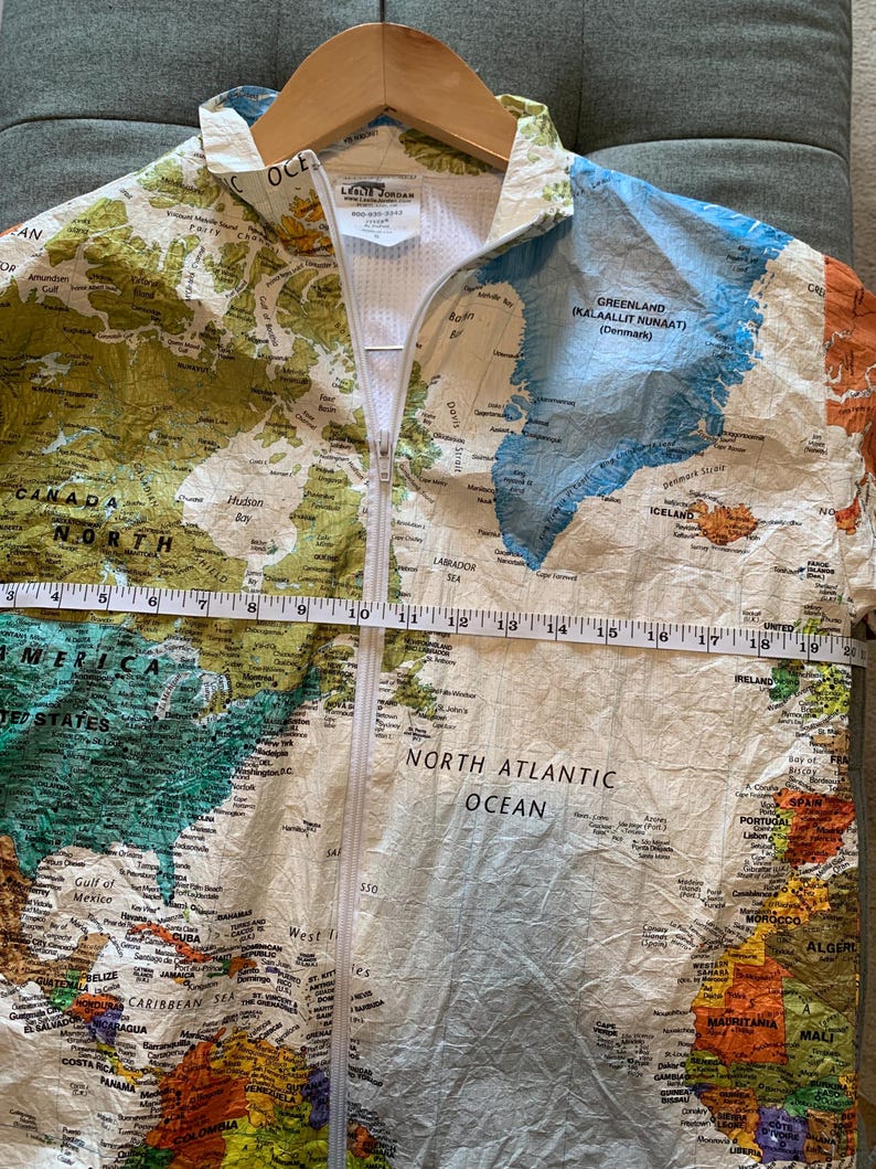 Vintage Mapquest Leslie Jordan World Map Tyvek Jacket - Etsy