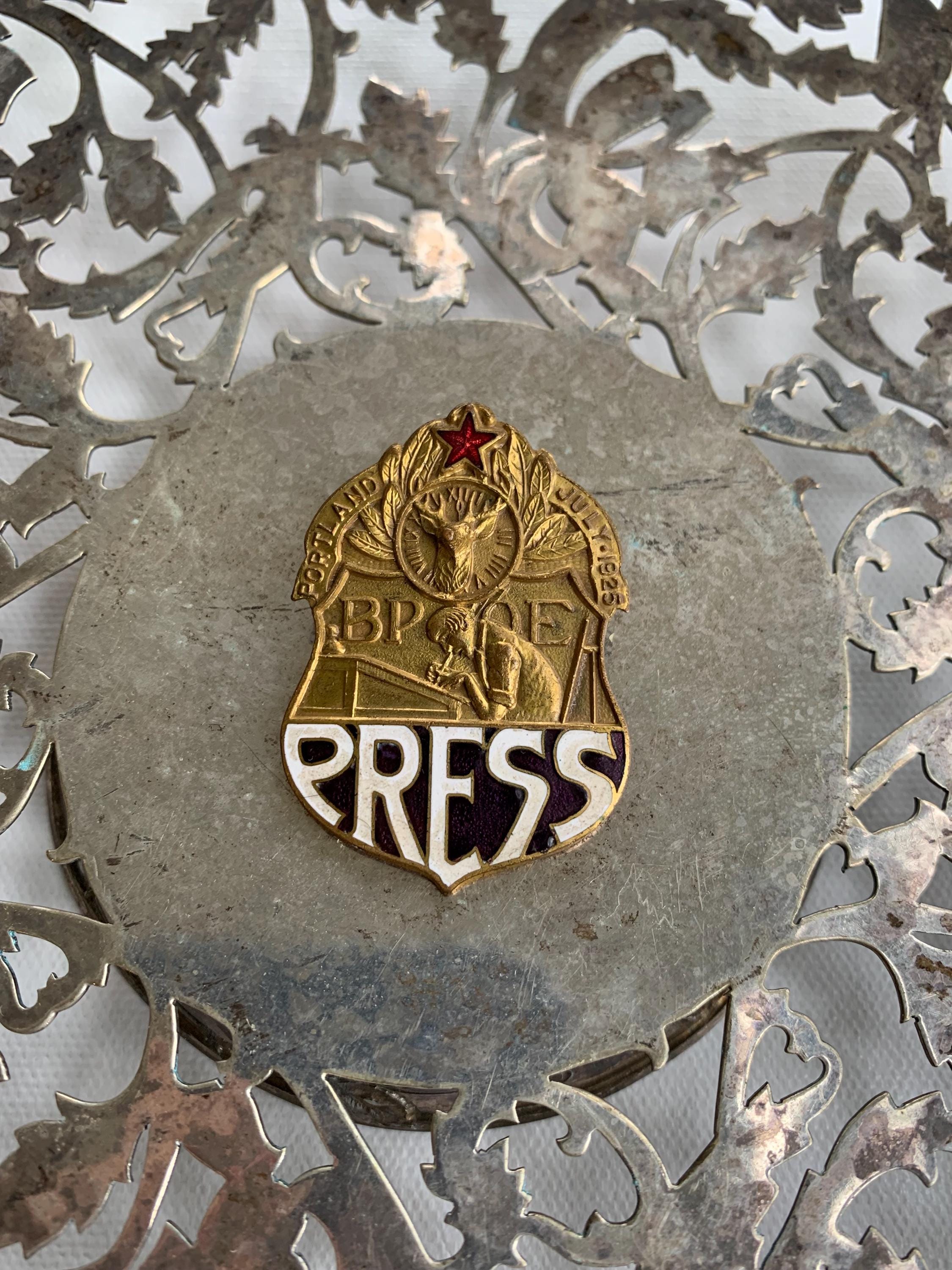 Antique Press Badge/1925 Portland,or - Etsy
