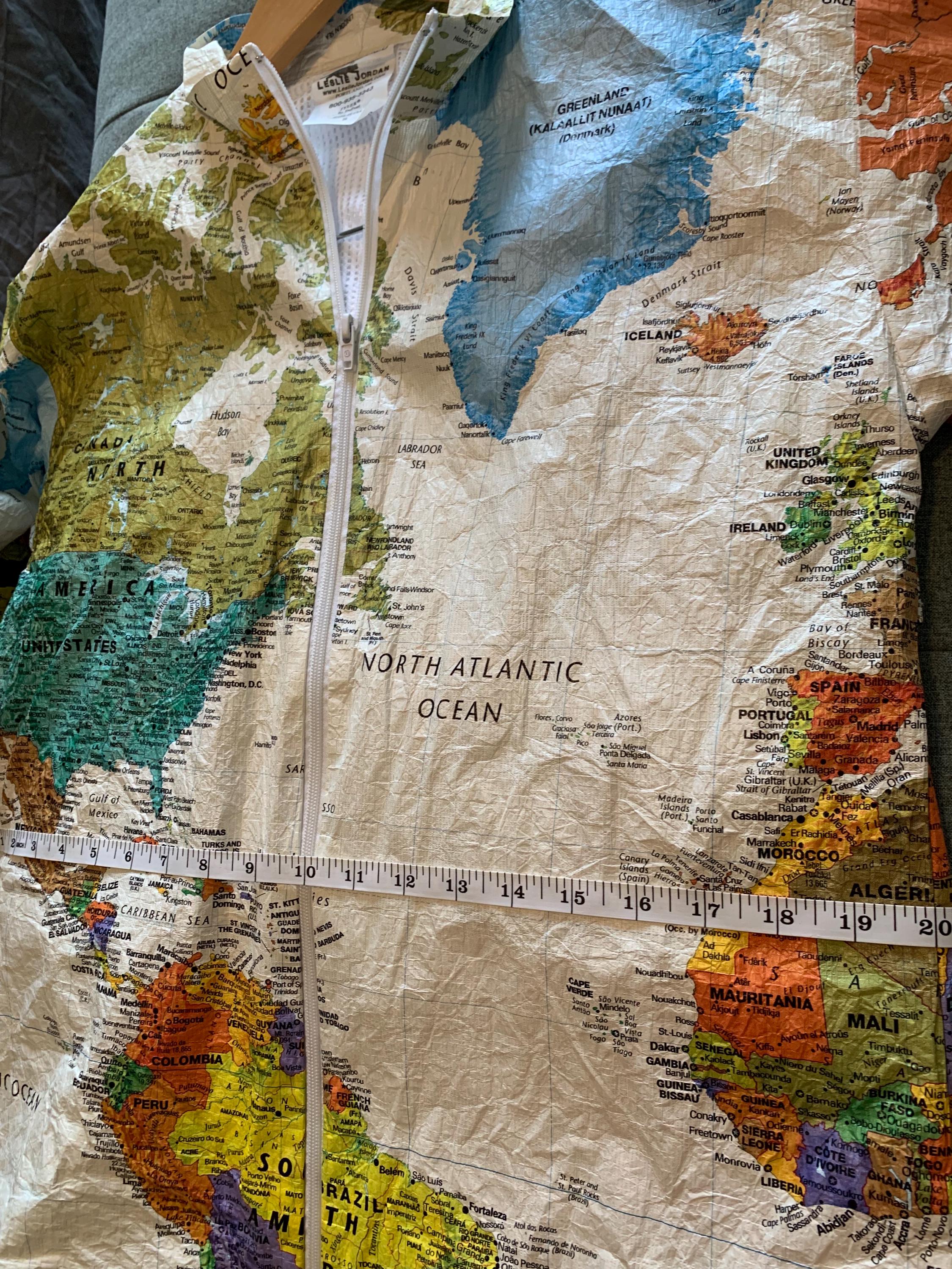 Vintage Mapquest Leslie Jordan World Map Tyvek Jacket - Etsy