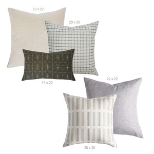 Neutral Pillow Combination, Neutral Pillow Set, Curated Throw Pillow ...