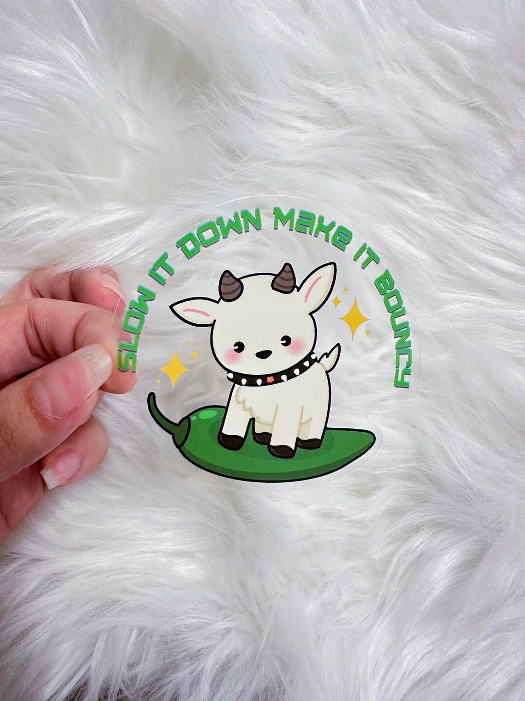 Make It Bouncy clear Sticker - Etsy