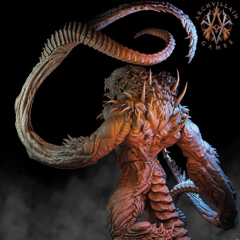 Demogorgon 100mm Fantasy Miniature Demon D&D - Etsy