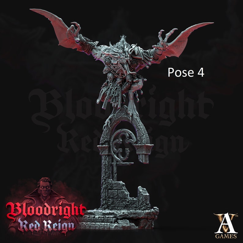 Vampire Miasmas 4 Poses 50mm Base Fantasy Miniature D&D Vampires ...