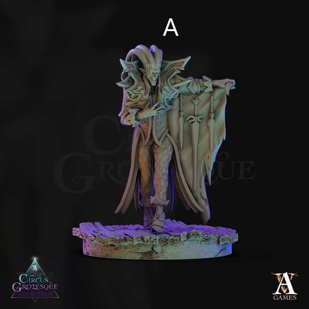 Circus Jesters (4 Poses) \ 42-50mm Fantasy Miniature \ Archvillain ...