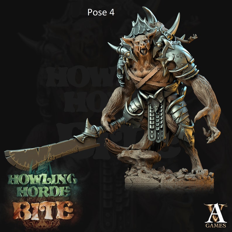 Gnoll Claws of Akata 4 Poses 25mm Base Fantasy Miniature D&D ...