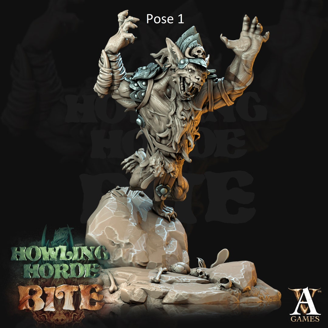 Gnoll Tracker (4 Poses)\ 50mm Basefantasy Miniature \ D&D \ Archvillain ...