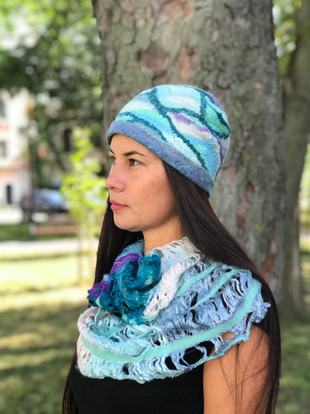 Felt Hat Wool Hat Merino Wool Hat Felted Hat Felted Snood Felt Beanie ...