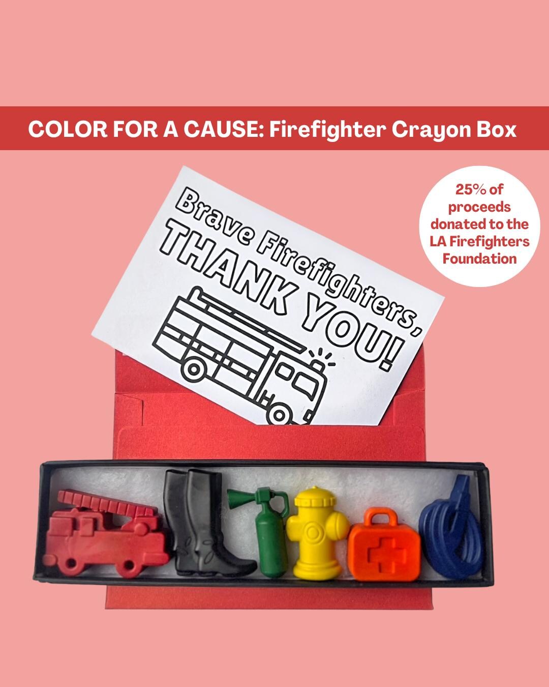 LA Wildfire Fundraiser - Firefighter Crayon Box L Firefighter Crayon ...