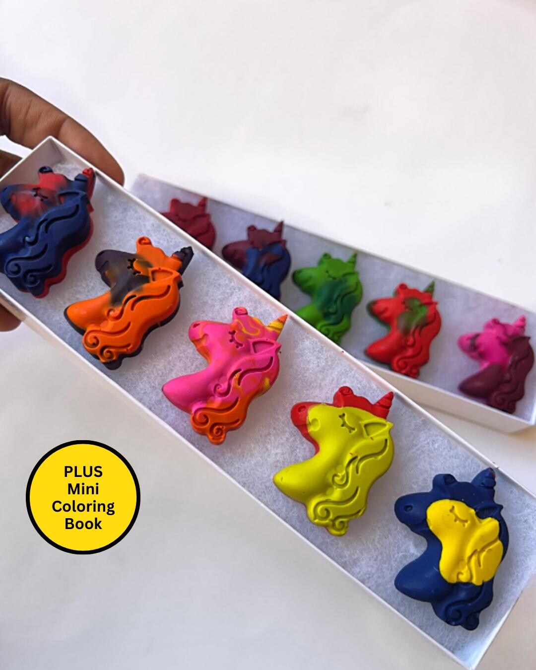 Multicolored Unicorn Crayon Box + Coloring Book | Unicorn Party L Kids ...