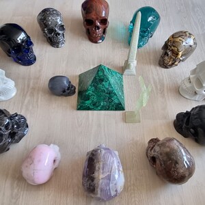 Titan Deep Blue Obsidian (glass) Handcarved Large Crystal Skull ...