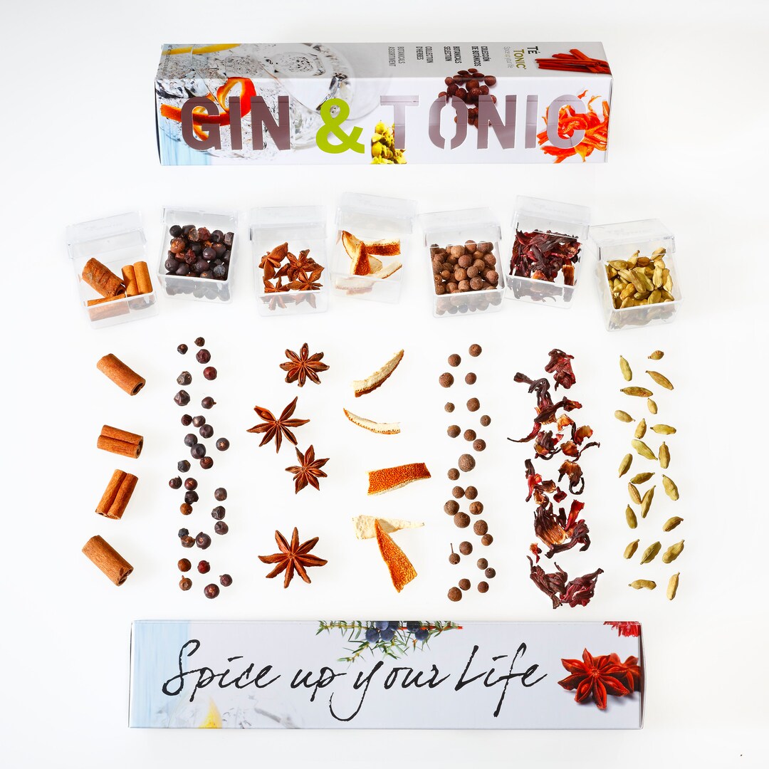 Te Tonic Gin and Tonic Infusions Kit, 7 Gin Botanicals Kit to Garnish ...