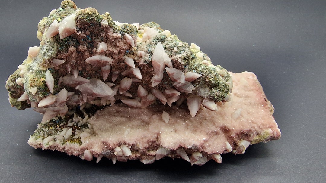 SUPER RARE!! Dogtooth Mangano Calcite With Pyrite, Northern Cape South ...