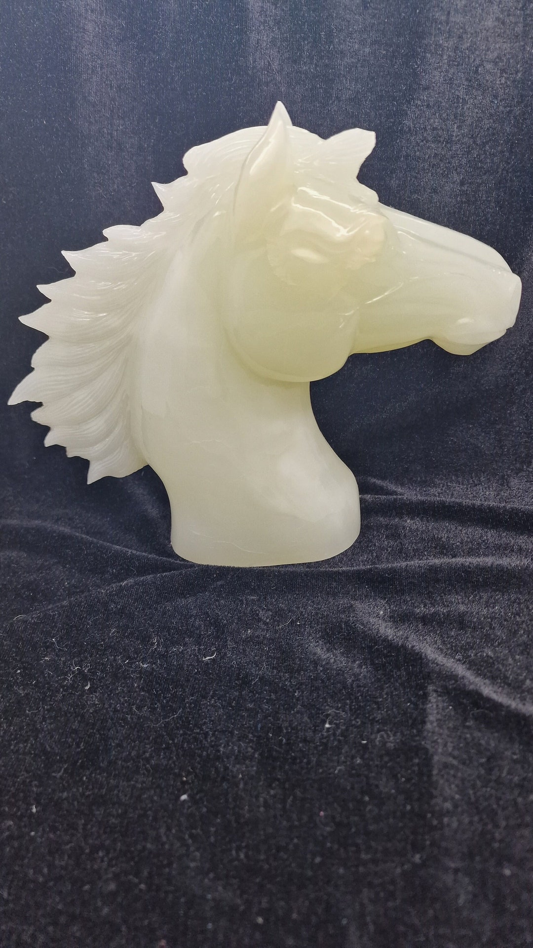 Giant White Onyx Horse Head Carving High Quality , From Argentinia ...
