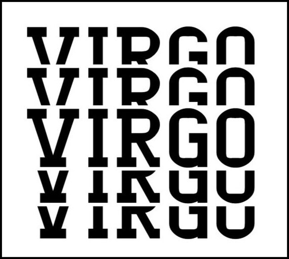 Virgo Zodiac Stacked Lettering Svg Png Dxf Cricut | Etsy