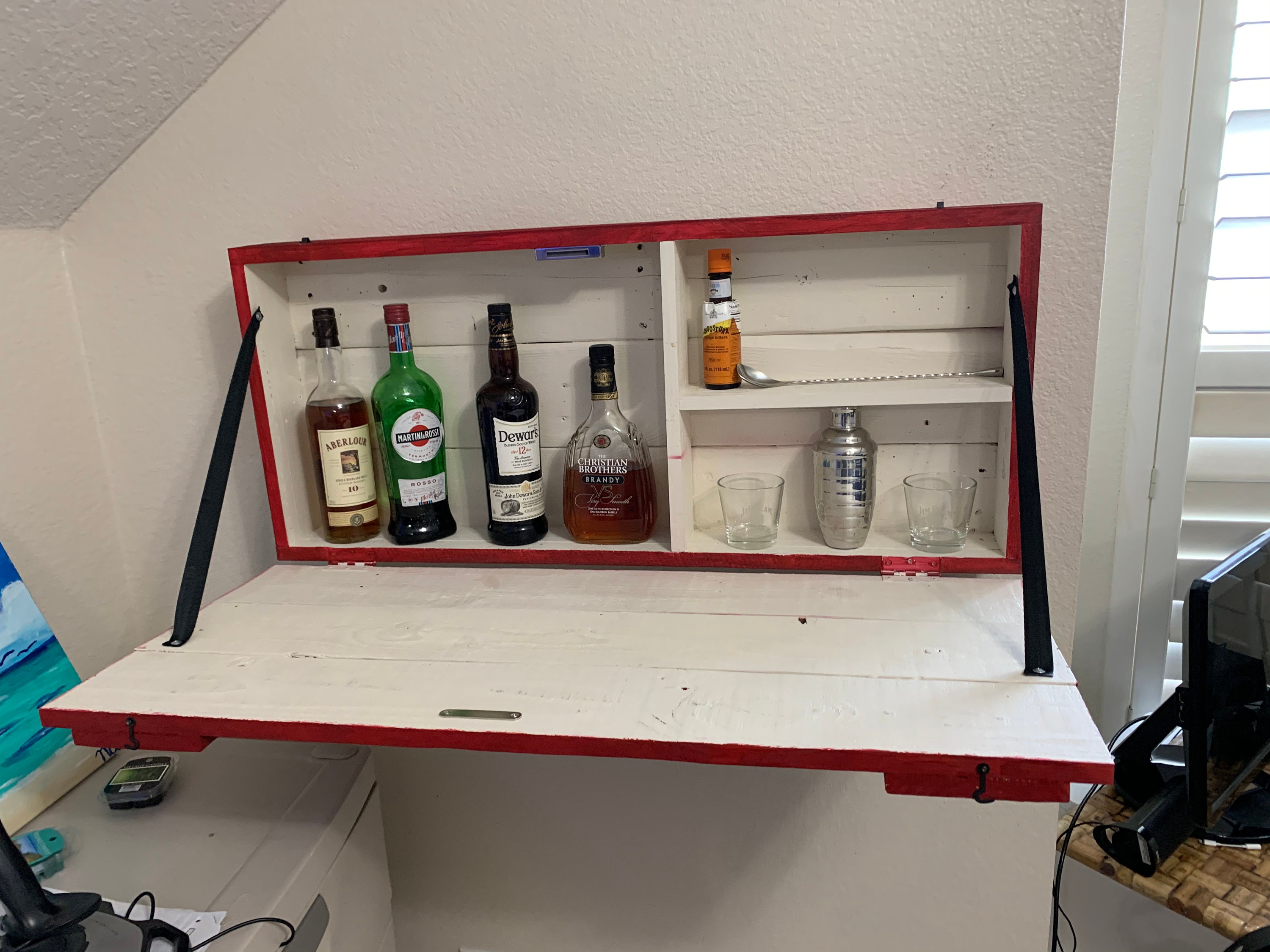 Wall Mounted Bar Cabinet - Etsy